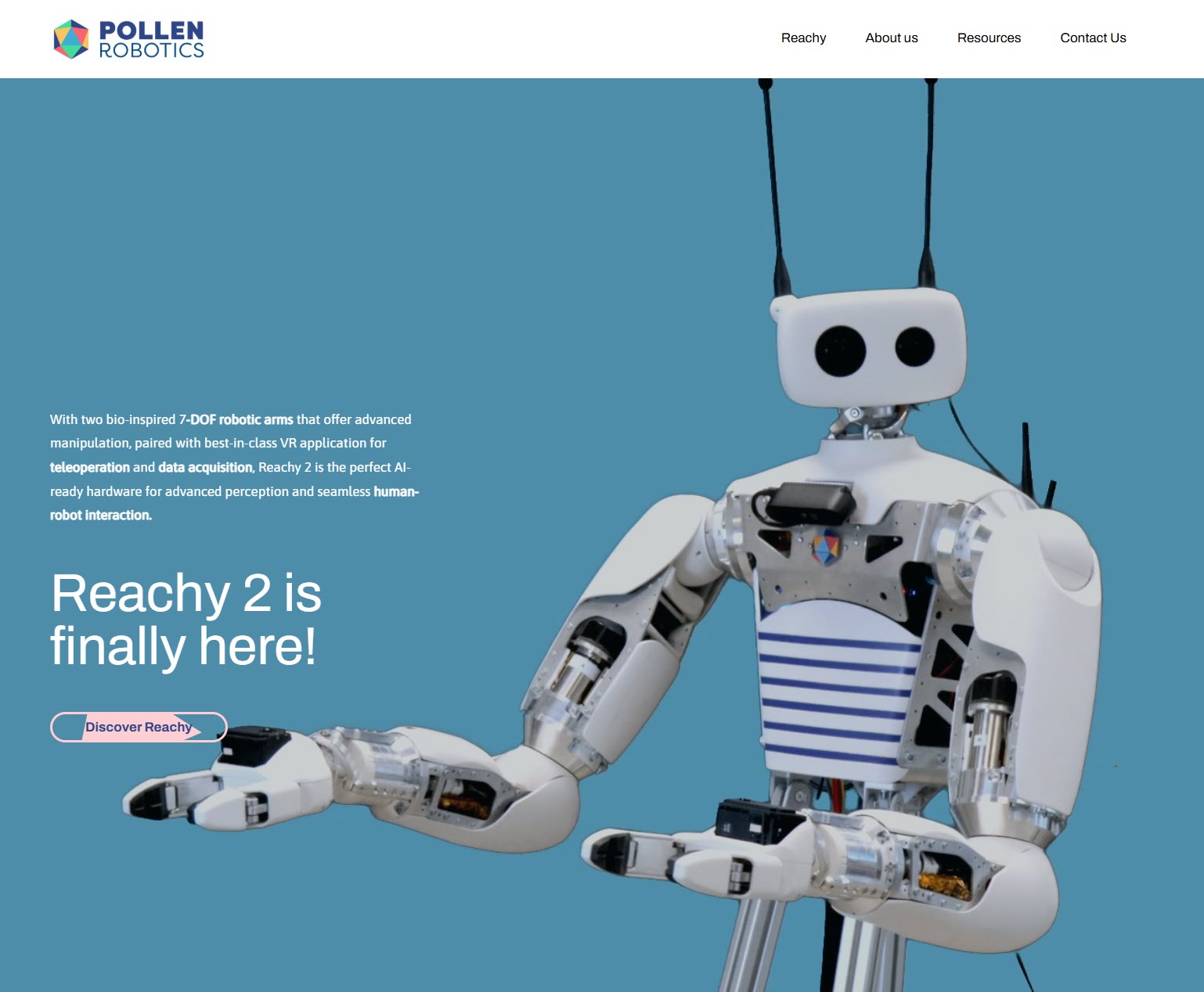 Reachy 2: first open-source humanoid robot for object handling and human interaction - Metameha